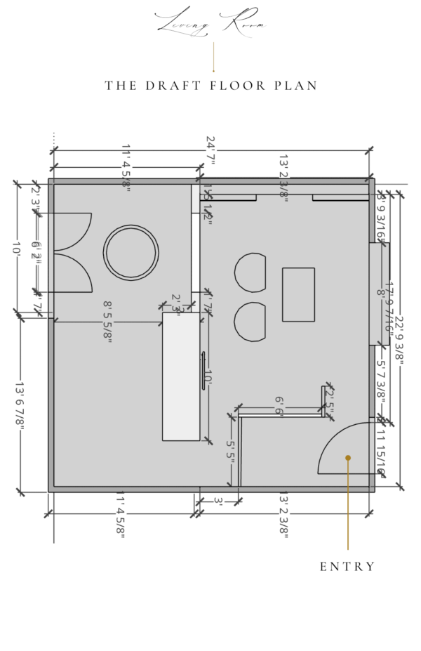 THE ENTRY AND LIVING ROOM DESIGN PRESENTATION & KICKOFF - A Glass of Bovino