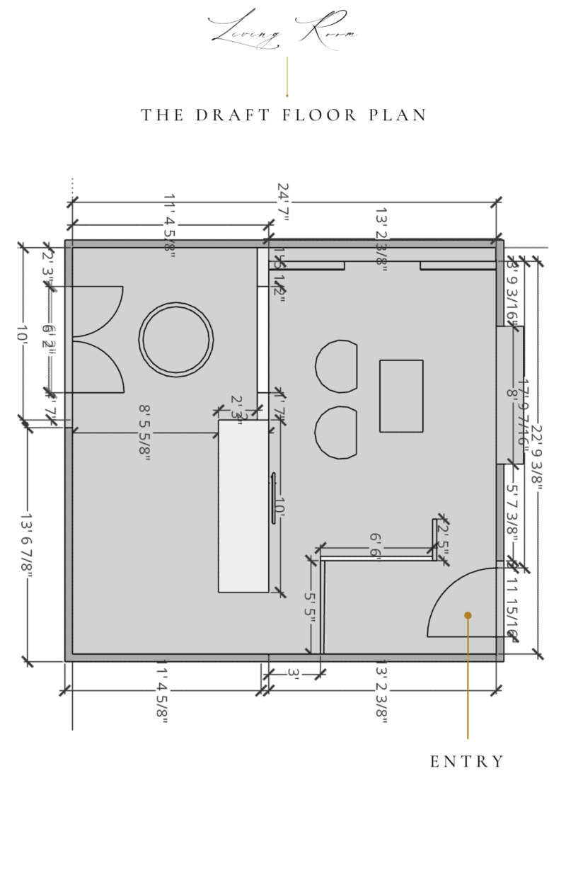 THE ENTRY AND LIVING ROOM DESIGN PRESENTATION & KICKOFF - A Glass of Bovino