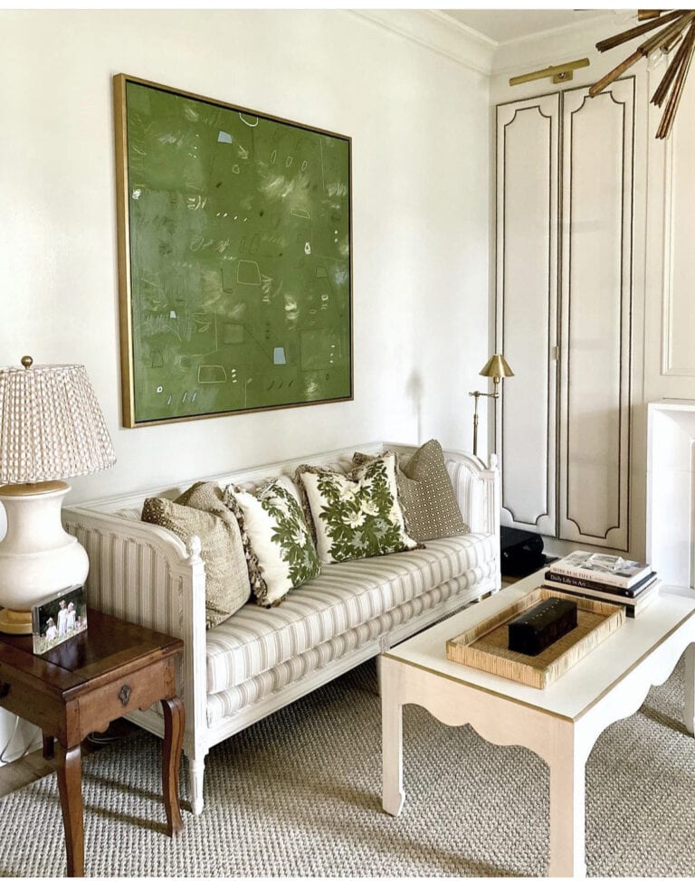 making plain walls more interesting without molding or wallpaper