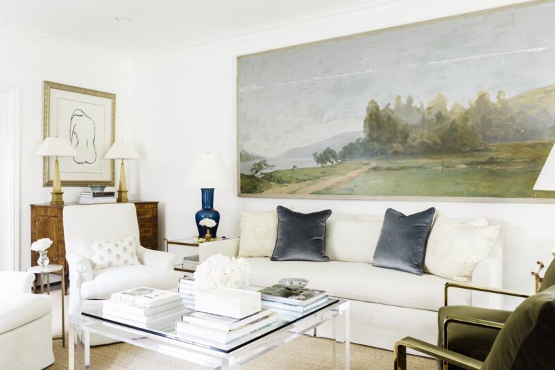 making plain walls more interesting without molding or wallpaper