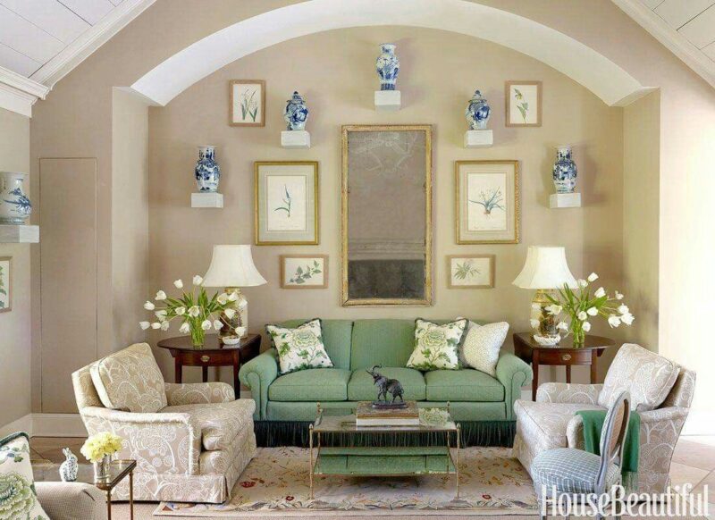 making plain walls more interesting without molding or wallpaper