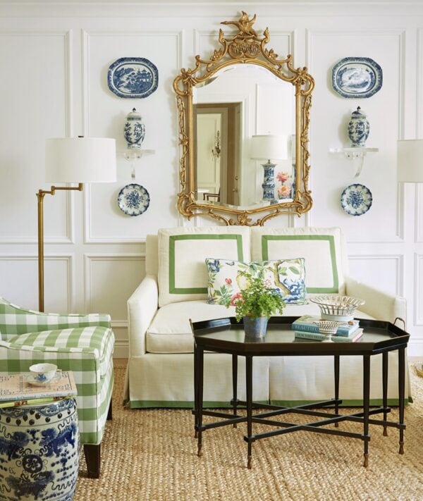 making plain walls more interesting without molding or wallpaper